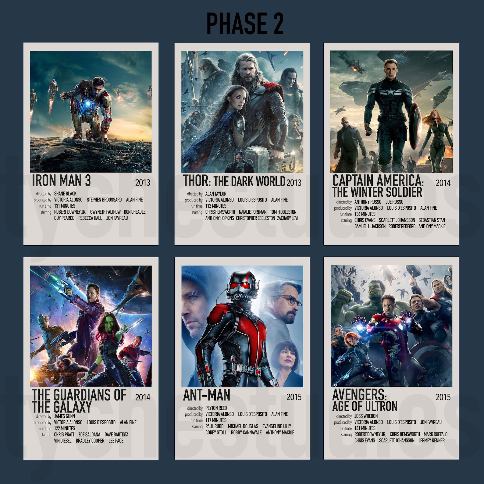 Marvel MCU Mini Poster Prints Movies and TV Shows 6x4inch - Etsy