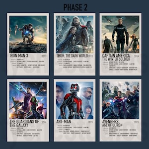 Marvel MCU Mini Poster Prints, Movies and TV Shows (6x4inch), *physical ...