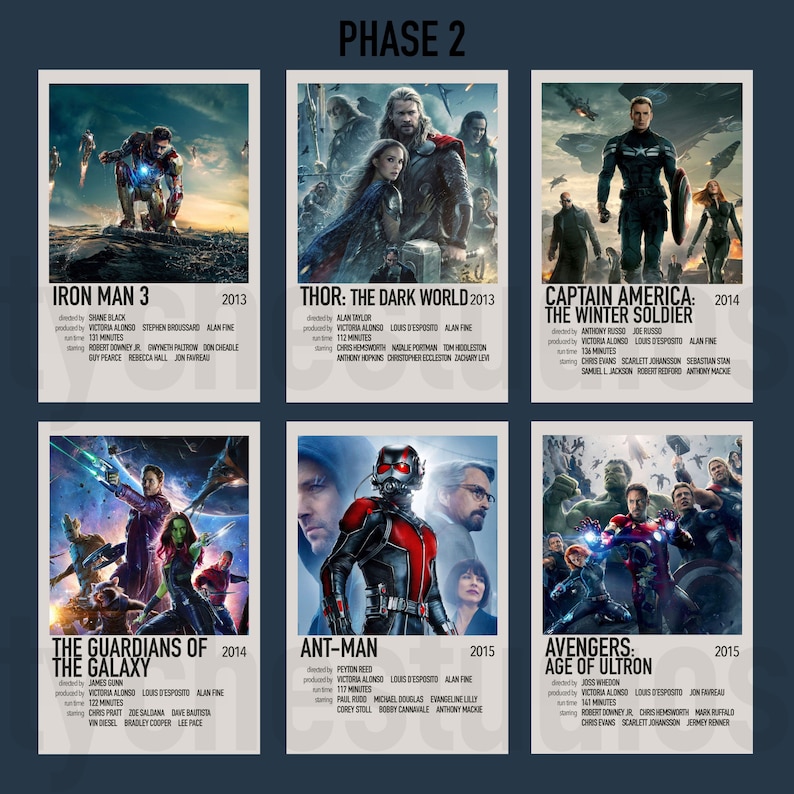 Marvel MCU Mini Poster Prints Movies and TV Shows 6x4inch - Etsy