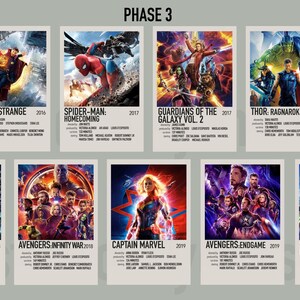 Marvel MCU Mini Poster Prints Movies and TV Shows 6x4inch | Etsy