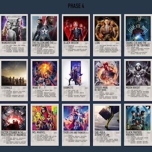 Marvel MCU Mini Poster Prints, Movies and TV Shows (6x4inch), *physical ...