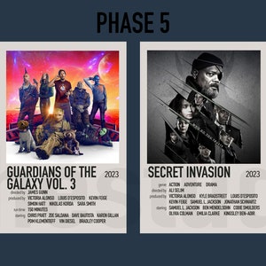 Marvel MCU Mini Poster Prints, Movies and TV Shows 6x4inch, physical ...