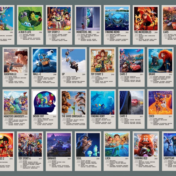 Pixar Movie Poster - Etsy