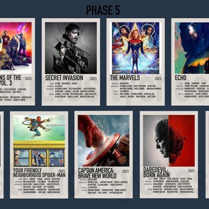 Marvel MCU Mini Poster Prints, Movies and TV Shows (6x4inch), *physical ...
