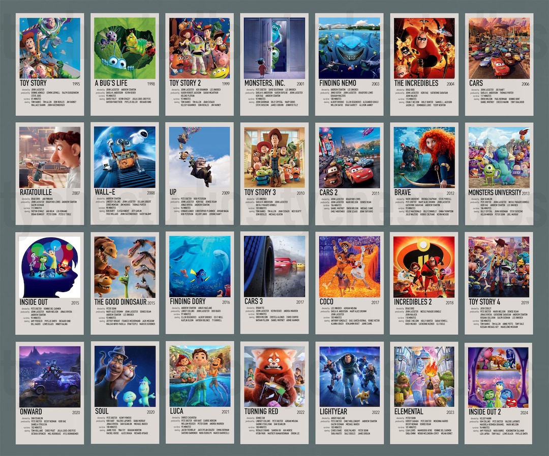 Disney Pixar Movie Poster Prints, 6x4 Inch *physical Item* - Etsy