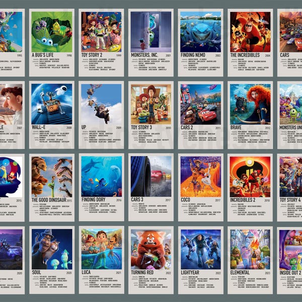 Pixar Movie Poster - Etsy