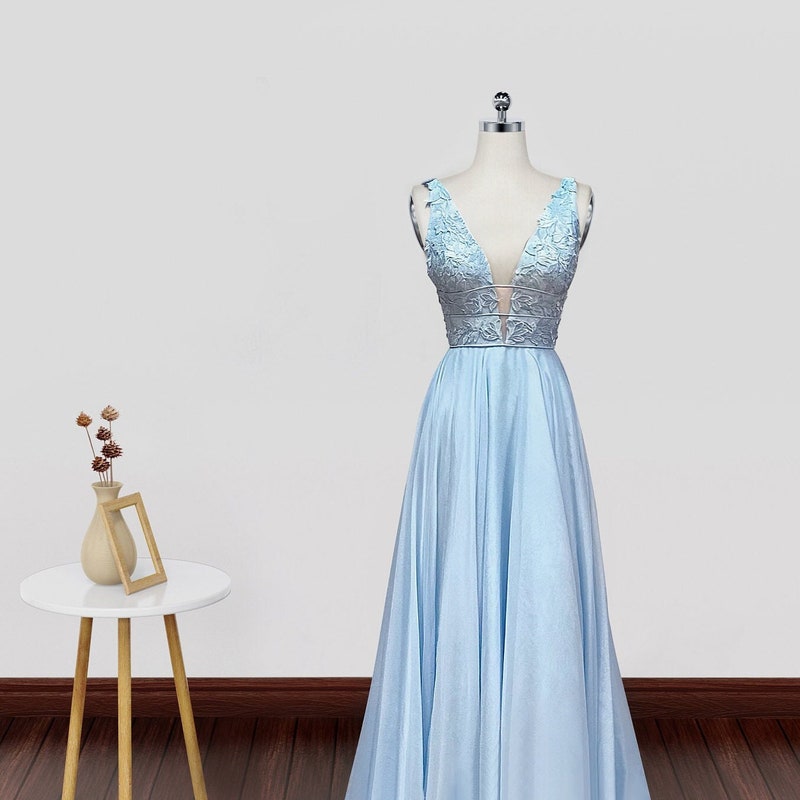 Blue Lace Dress - Etsy