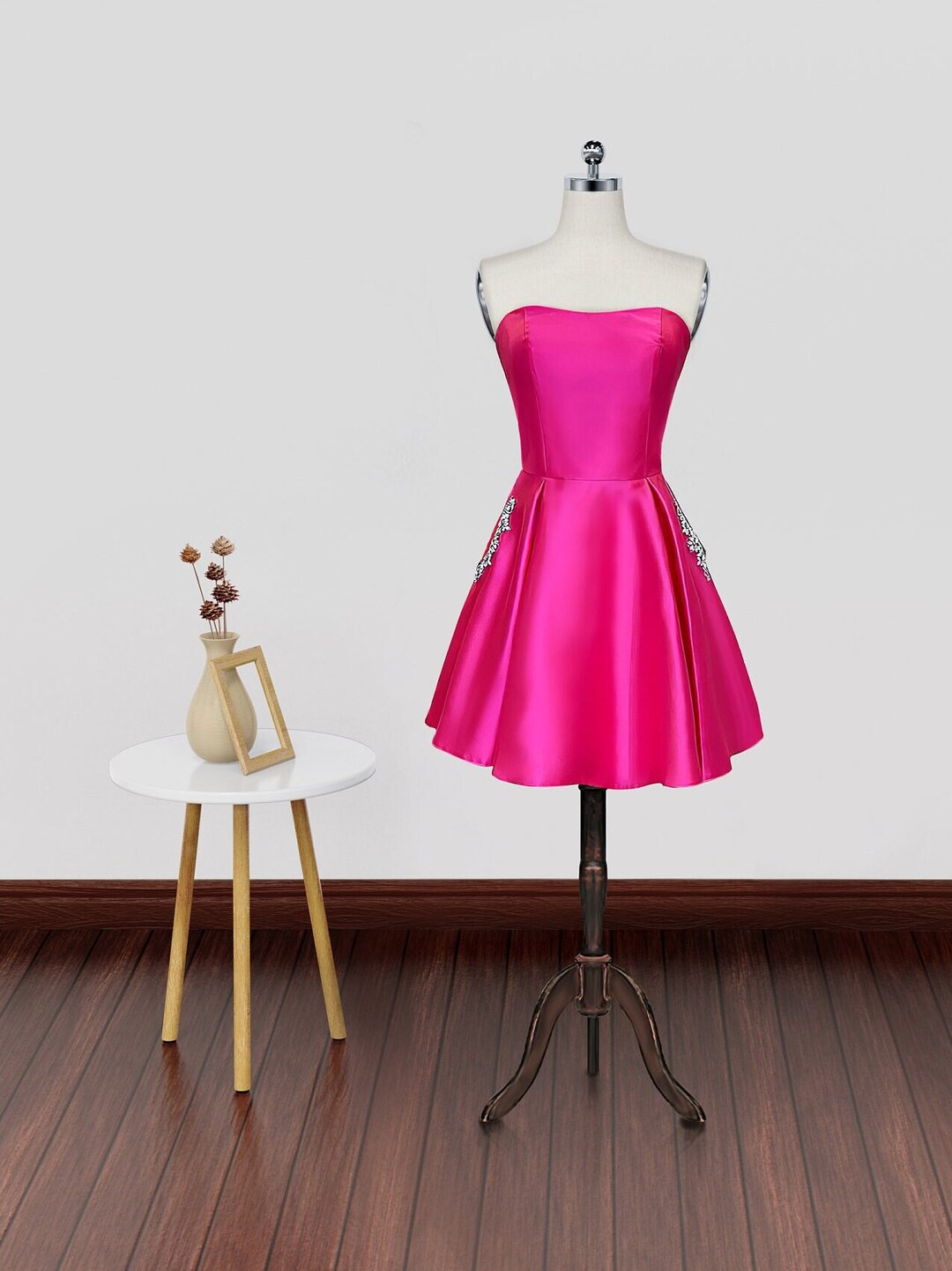 Strapless Short Pink Prom Dresses, Strapless Short Pink Formal ...