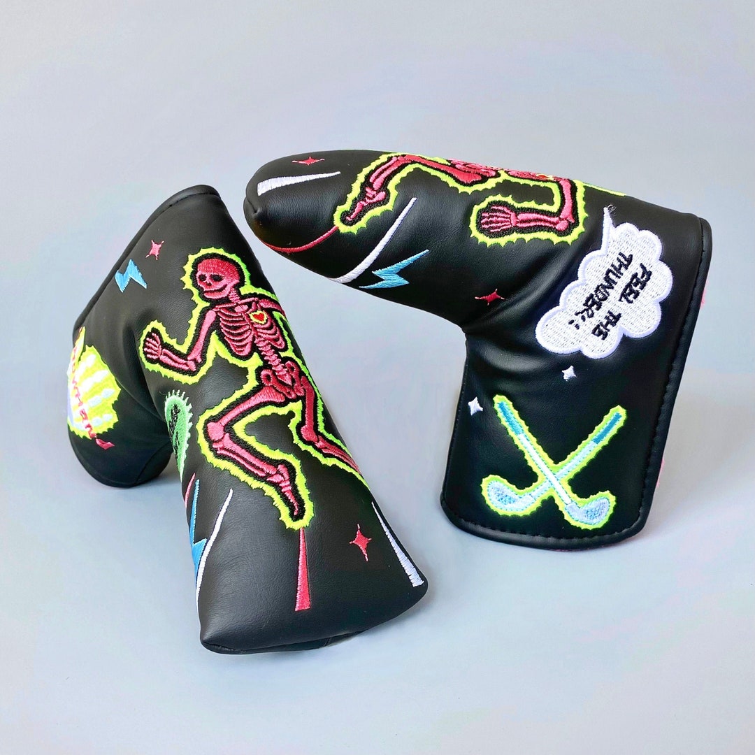 Skull Golf Putter Headcover: Custom Lightning Design - Etsy