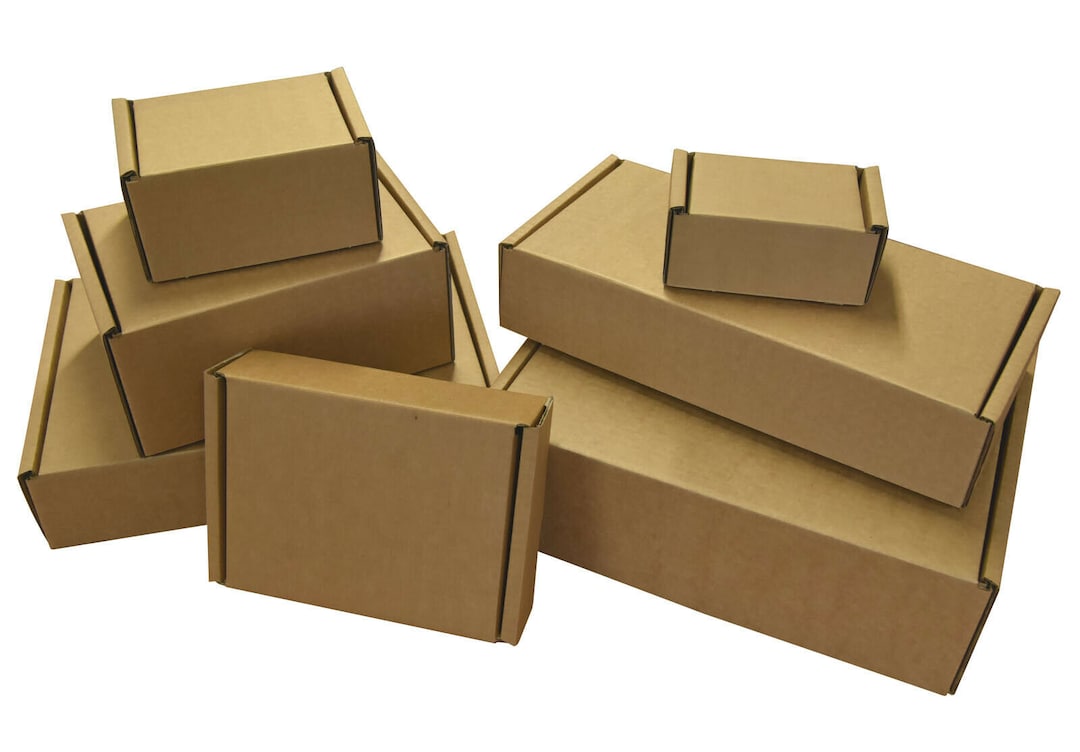 Brown Cardboard Boxes Small Parcel Gift Present Cardbord Shipping ...
