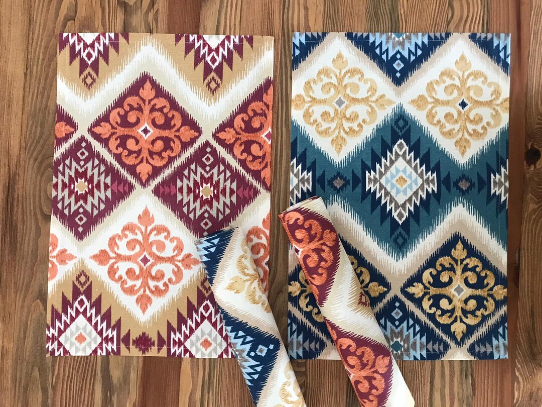 Boho Placemats, Turkish Placemats, Ottoman Rug Placemat, Turkish Rug ...