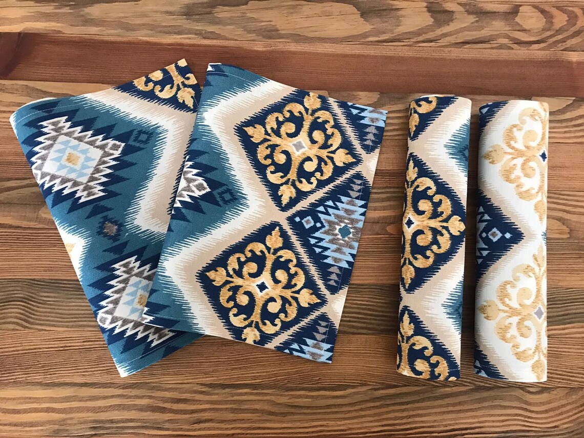 Boho Placemats, Turkish Placemats, Ottoman Rug Placemat, Turkish Rug ...