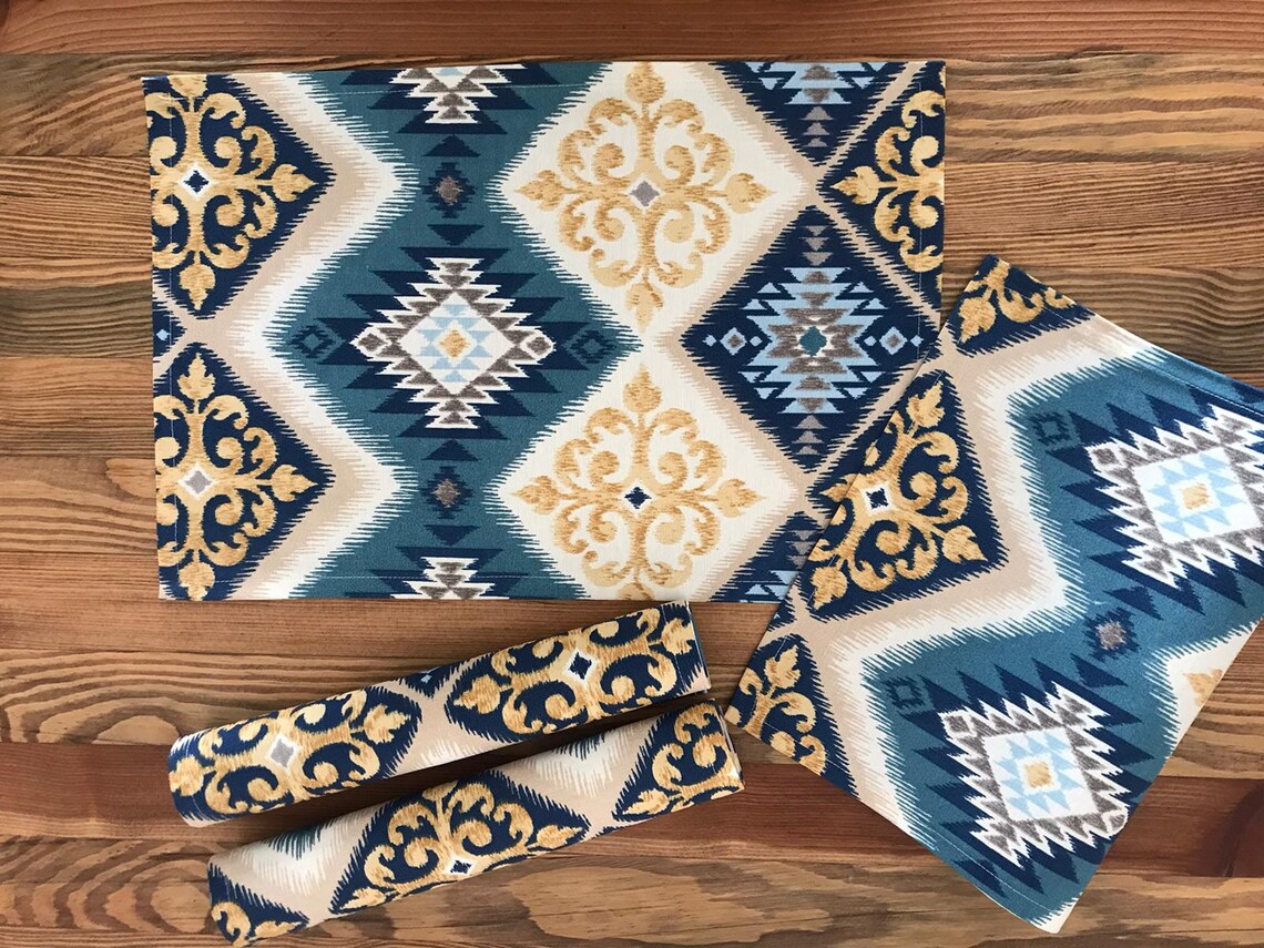 Boho Placemats, Turkish Placemats, Ottoman Rug Placemat, Turkish Rug ...