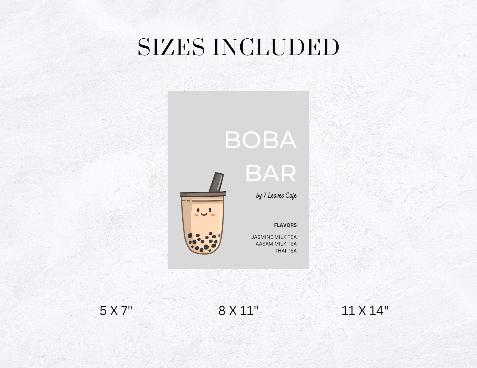 Boba Bar Drink Menu, Boba Drinks Menu Template, Boba Drink Menu, Boba ...