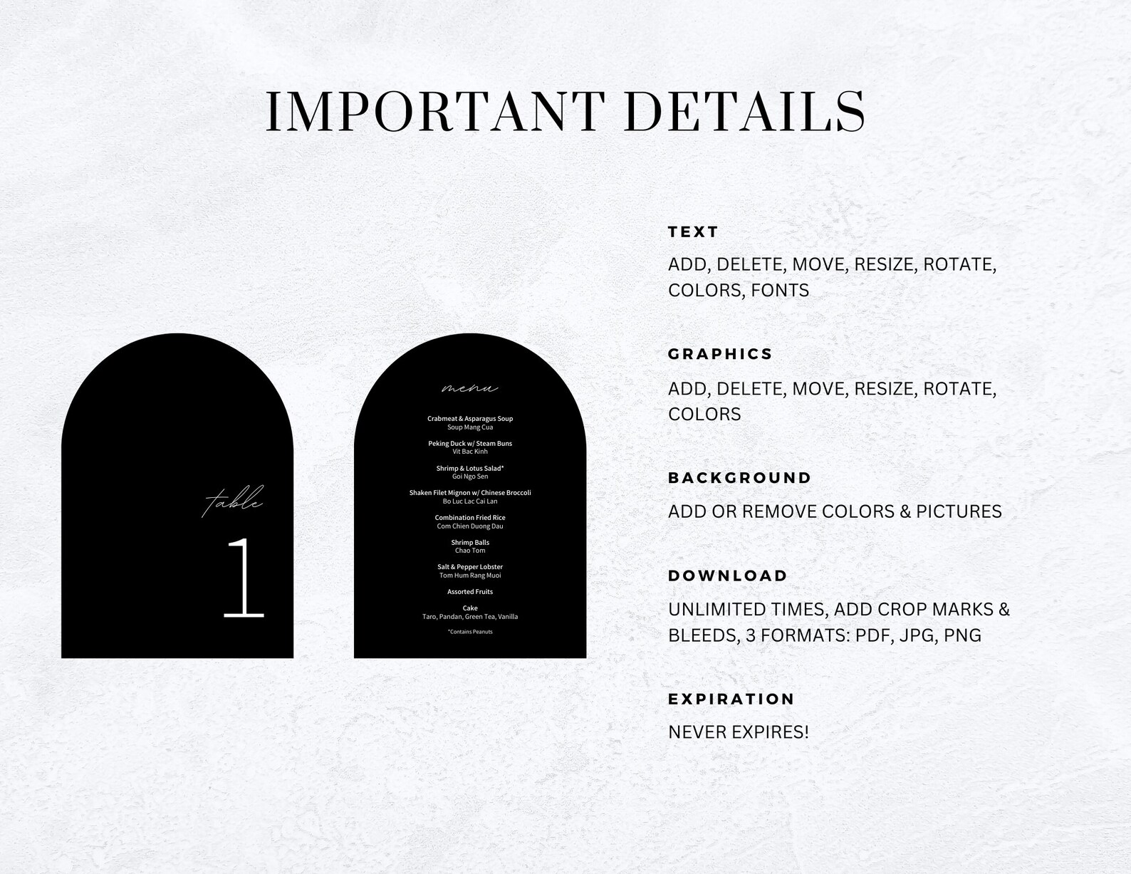 Spanish Wedding Food Menu, Bilingual Food Menu, Spanish Food Menu ...
