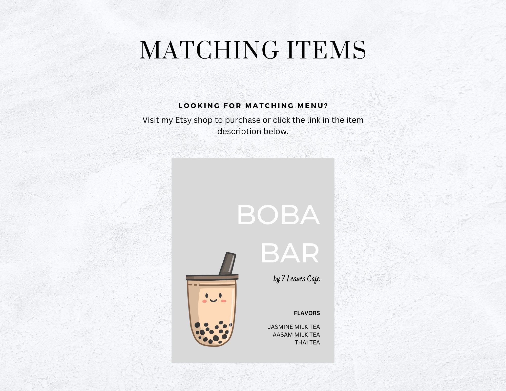 Boba Bar Drink Menu, Boba Drinks Menu Template, Boba Drink Menu, Boba ...