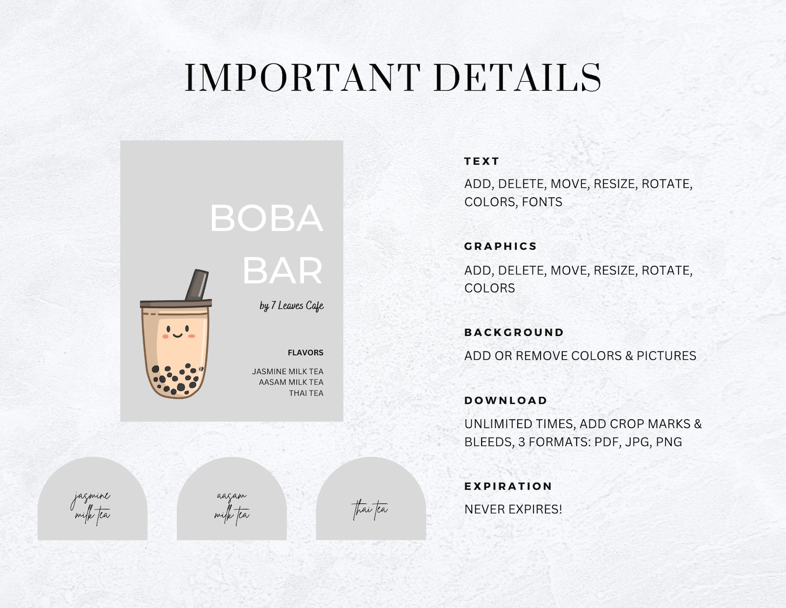 Boba Menu, Boba Drink Menu, Boba Bar Drink Menu, Boba Drinks Menu ...