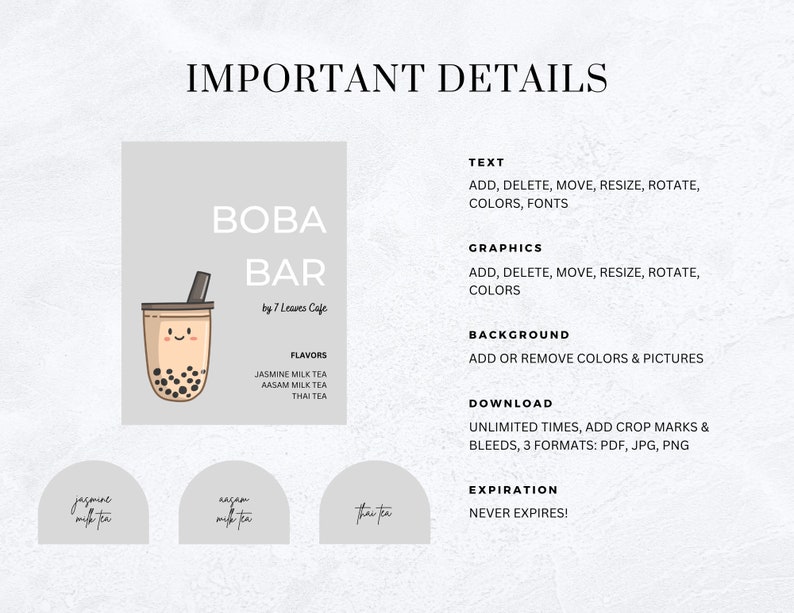 Boba Menu, Boba Drink Menu, Boba Bar Drink Menu, Boba Drinks Menu ...