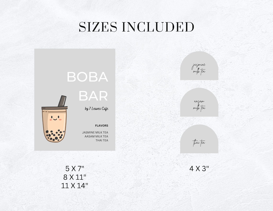 Boba Menu, Boba Drink Menu, Boba Bar Drink Menu, Boba Drinks Menu ...