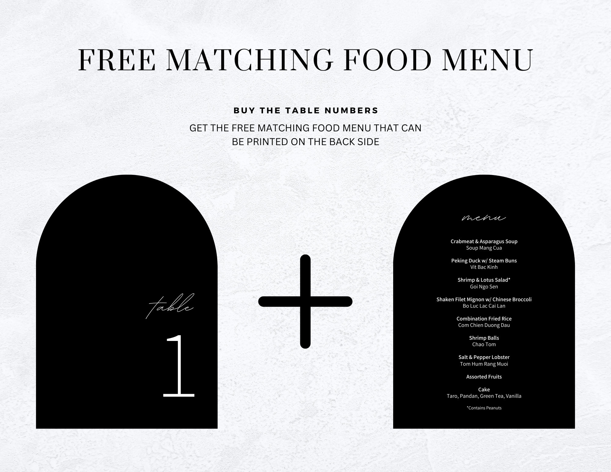 Table Numbers, Modern Table Numbers, Table Numbers Template, Arch Table ...