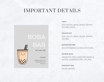 Boba Menu, Boba Drink Menu, Boba Bar Drink Menu, Boba Drinks Menu ...