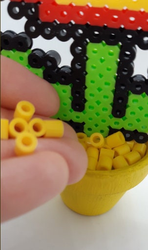 8-bit Super Mario Bros Fire Flower Perler Plant - Etsy