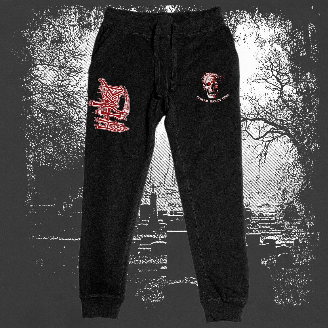 Scream Bloody Gore Death Metal Sweats. | Etsy