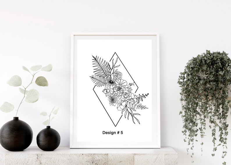 Morse Code Birth Flower Tattoo Upto SIX Flowers Two Names - Etsy