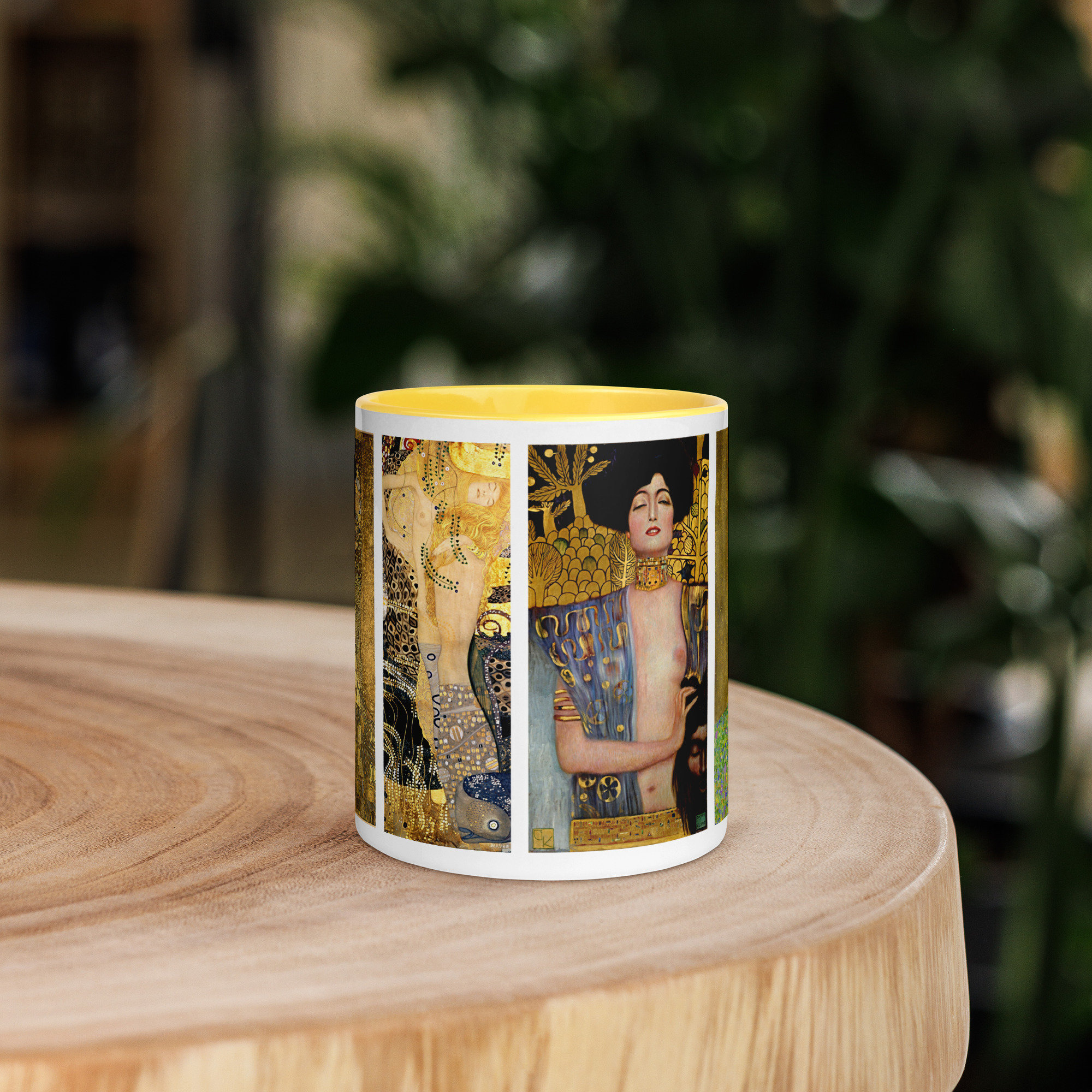 Mug Gustave Klimt Painting Table Art Nouveau Decoration Tree Life Kiss ...