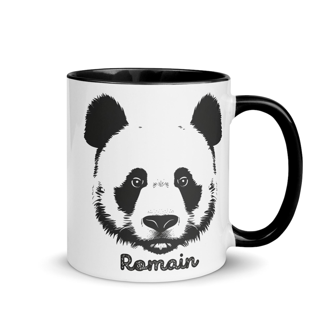 Panda Head Mug, Animal Nature Cup, Cute Cartoon Bamboo Ceramic Gift for ...