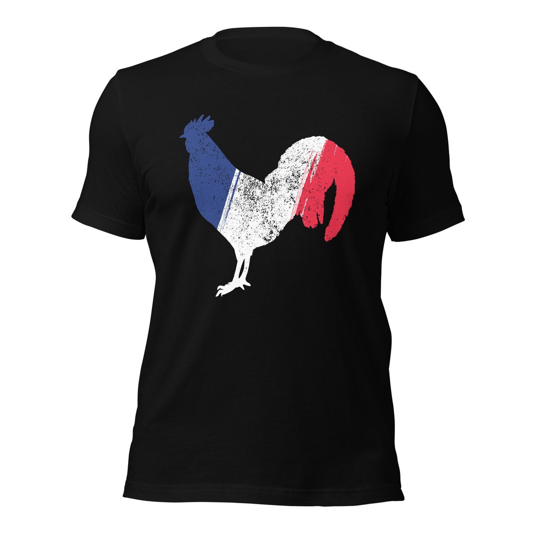 France T-shirt Gift Souvenir Travel Country Rooster Flag French Nation ...
