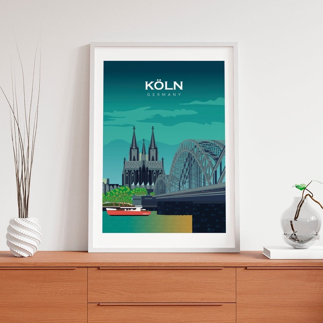 Cologne poster. Printed in high quality paper. Traveller poster - Etsy ...