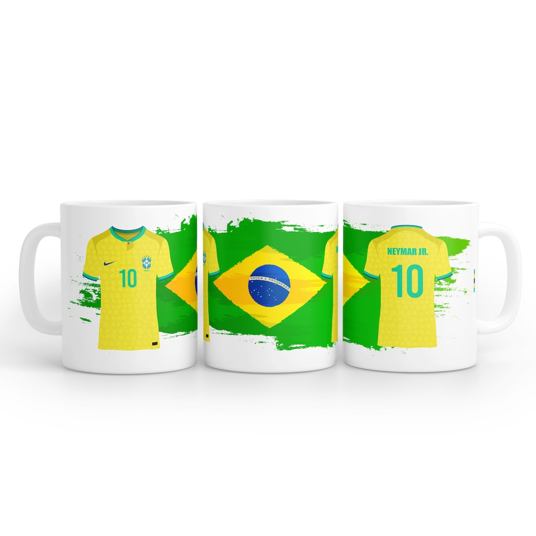 Neymar Jr Coffee Mug With Brasil Flag - Etsy
