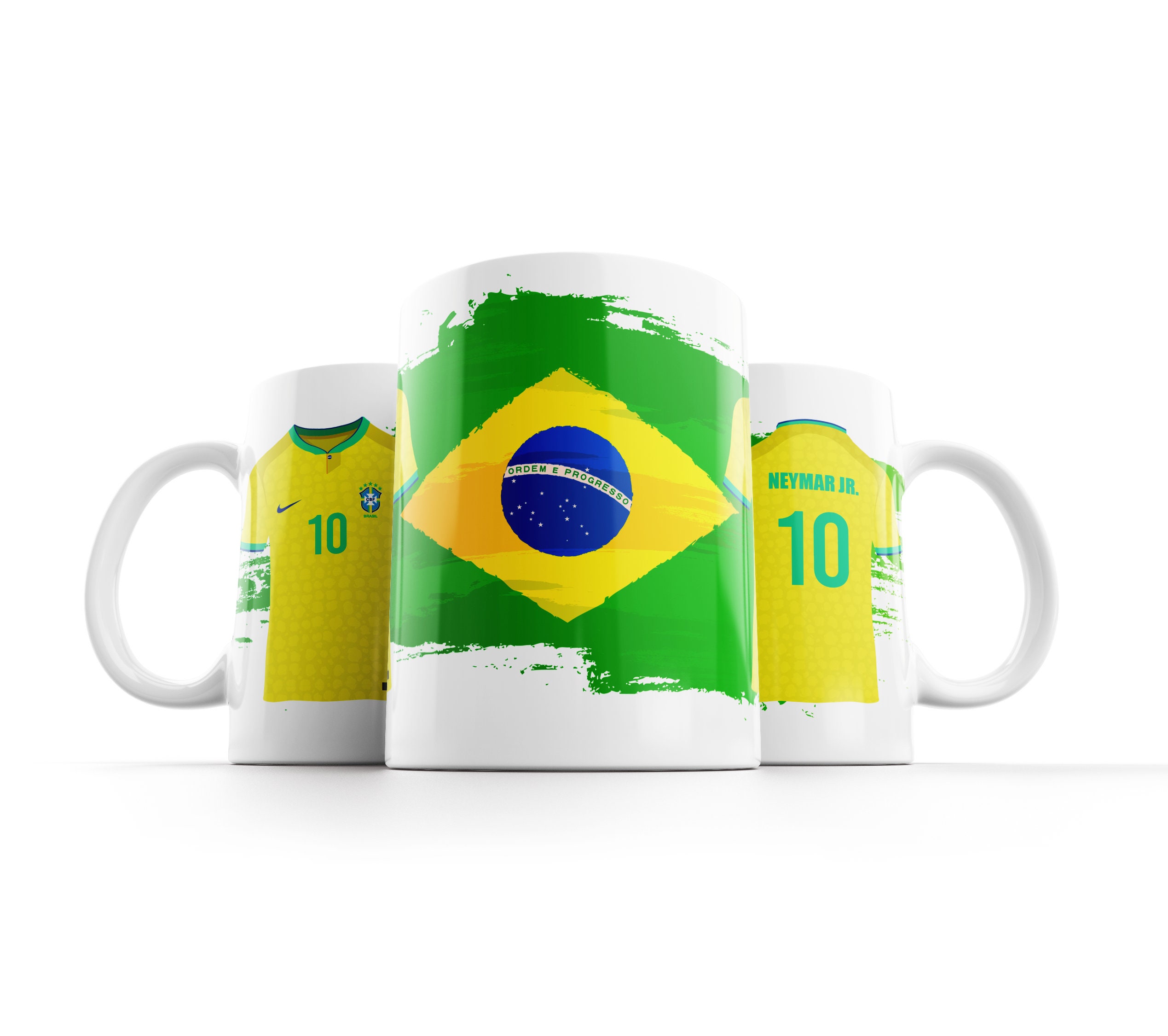 Neymar Jr Coffee Mug With Brasil Flag - Etsy