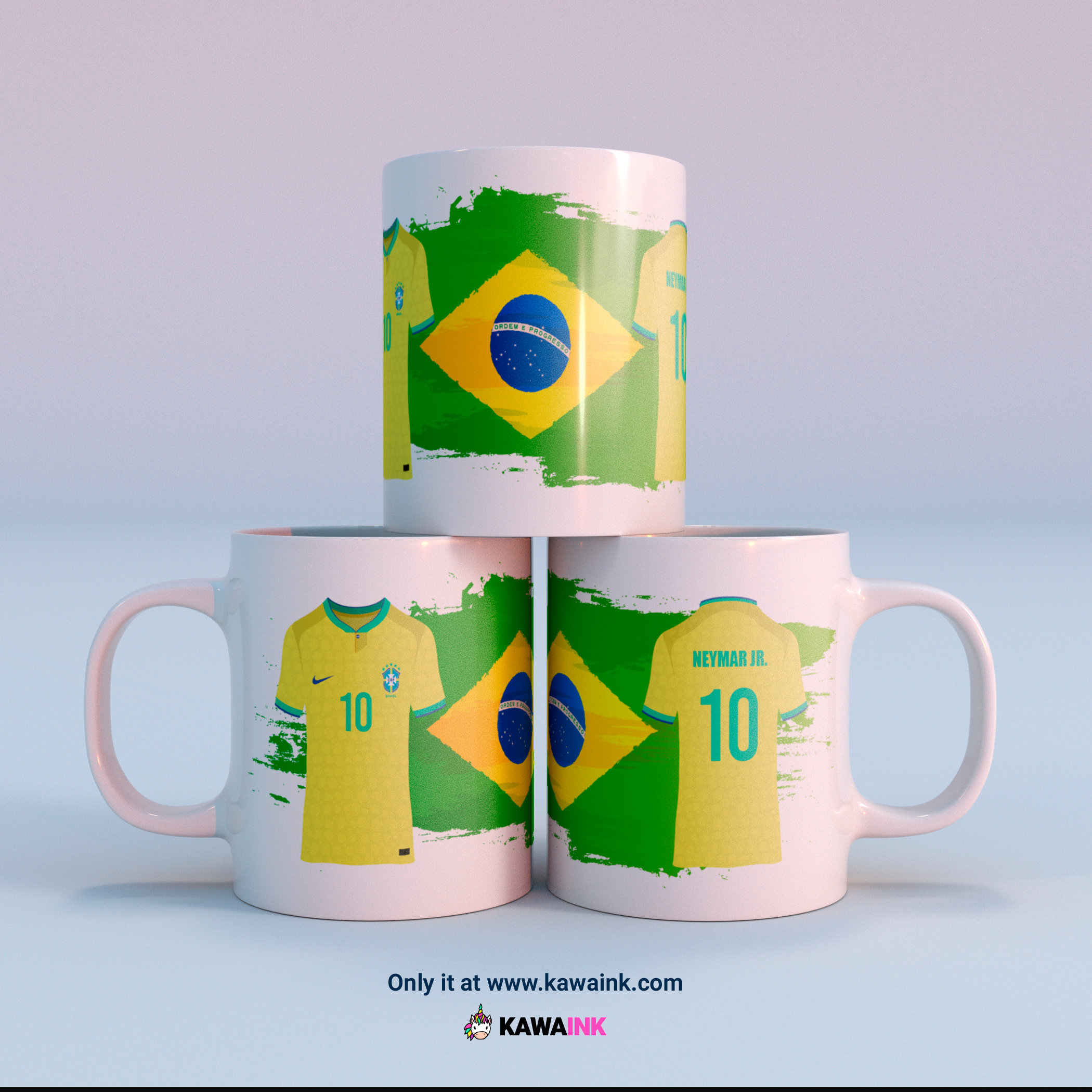 Neymar Jr Coffee Mug With Brasil Flag - Etsy