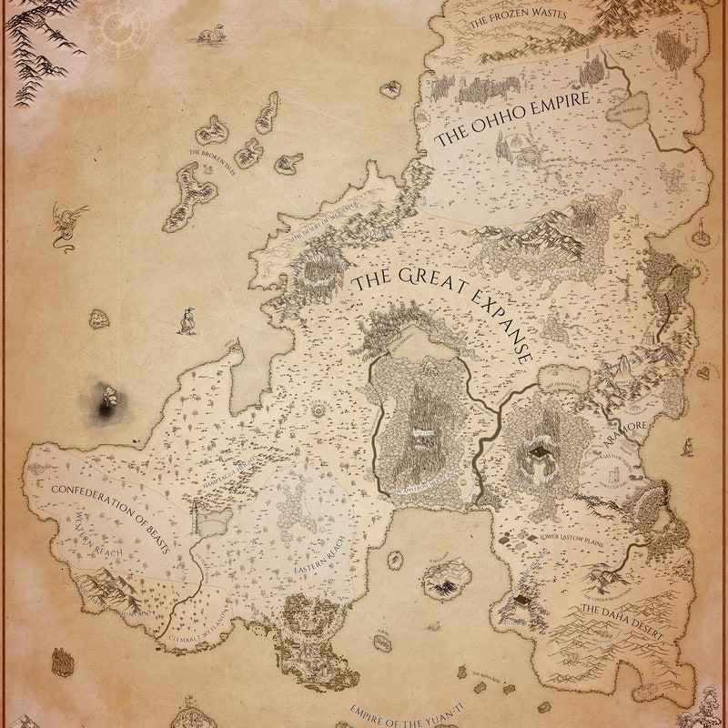 Fantasy Map Landscape - Etsy