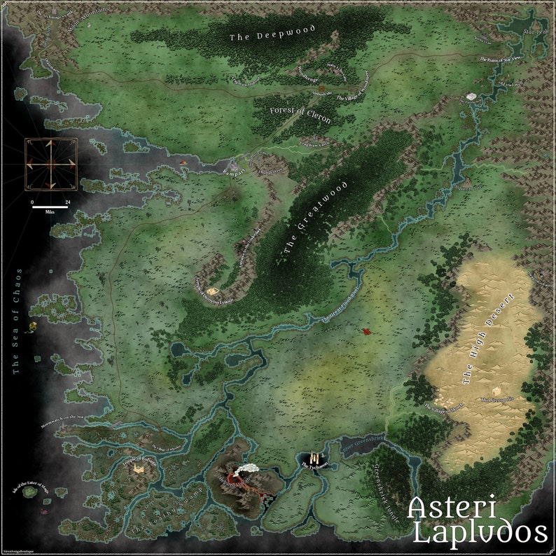 Custom Fantasy Map Commission for Writers D&D Dms and More - Etsy