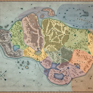 Custom Fantasy Map Commission for Writers, D&D, Gift - Etsy