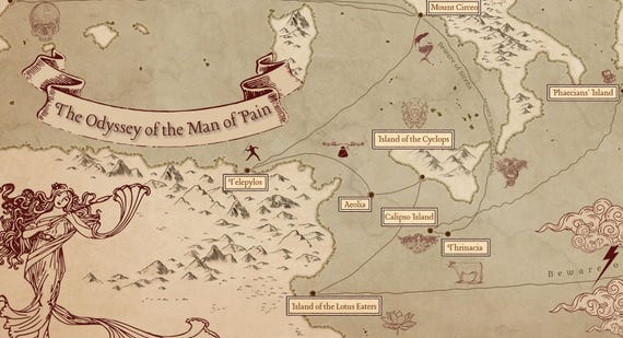 Odyssey Greek Mythology Map