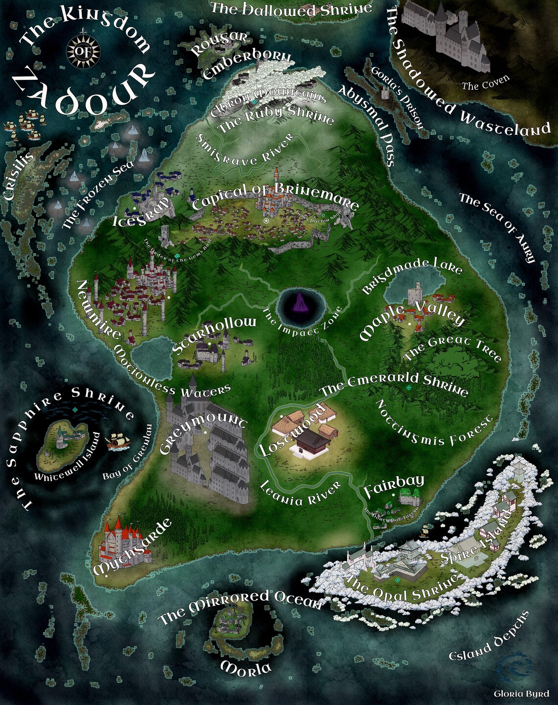 Custom Fantasy Map Commission for Writers D&D Dms and More - Etsy