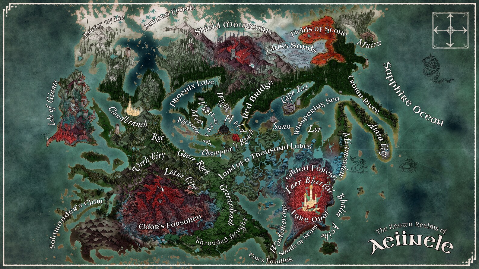 Custom Fantasy Map Commission for Writers D&D Dms and More | Etsy Canada