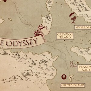 Odysseus' Journey Map From EPIC the Musical Jorge Rivera-herrans - Etsy