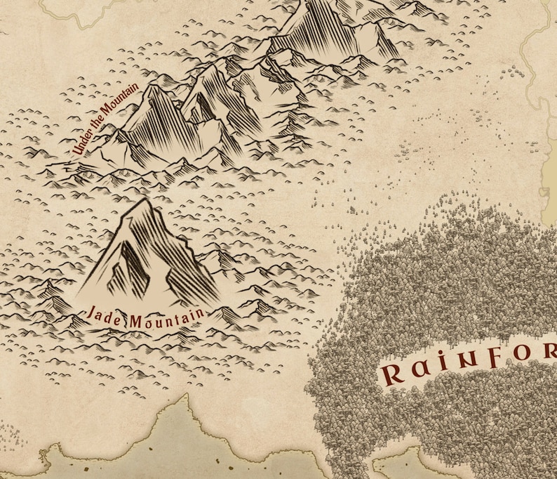 Pyrrhia Map Inspired by Wings of Fire - Etsy