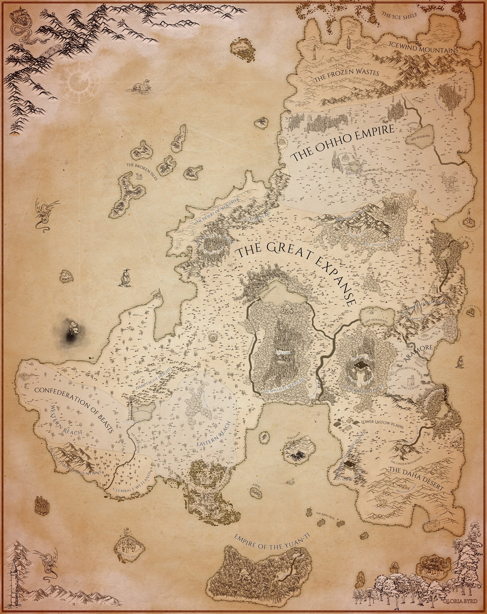 Custom Fantasy Map Commission for Writers D&D Dms and More - Etsy