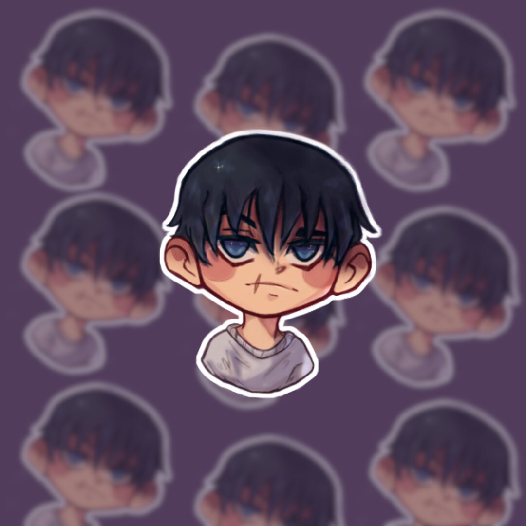 Toji Fushiguro Matte Vinyl Sticker Jjk Sticker, Anime Sticker, Chibi ...