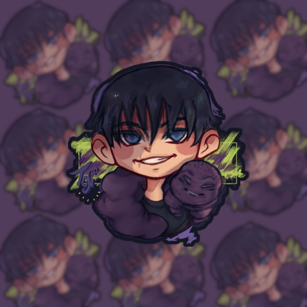 Toji Fushiguro Matte Vinyl Sticker Jjk Sticker, Anime Sticker, Chibi ...