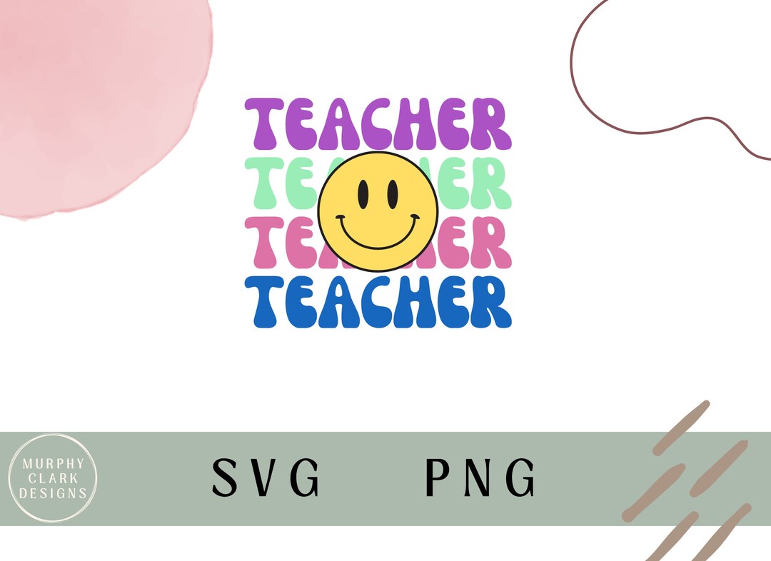 Teacher Smiley SVG Teacher Smiley Png Cute Svg Teacher Svg - Etsy UK