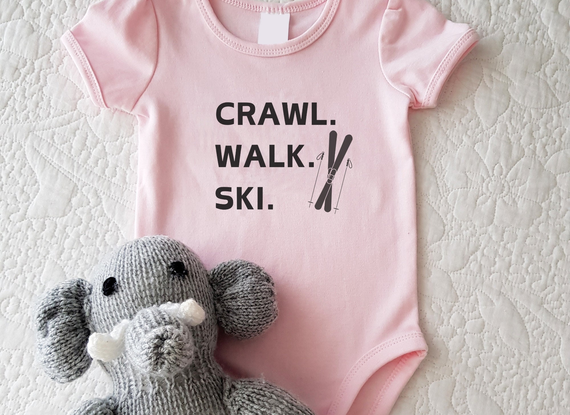 Crawl Walk Ski Svg, Crawl Walk Ski PNG, Ski Bum Baby, Baby Ski Shirt ...