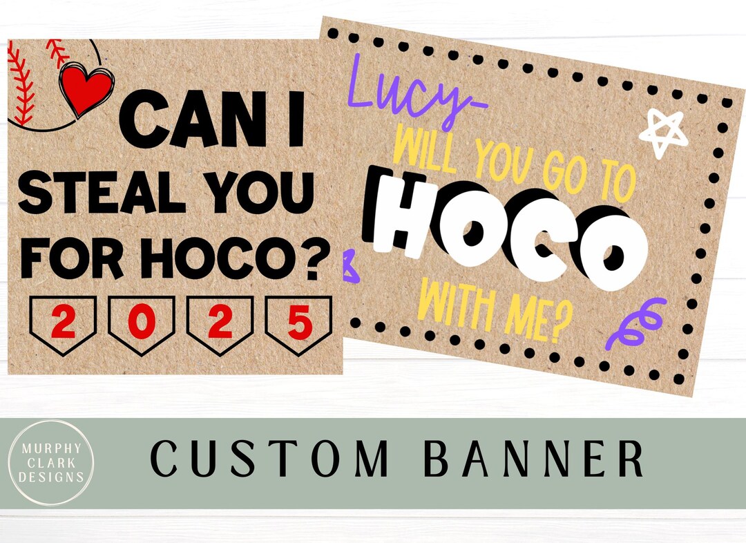 Personalized Homecoming Banner – Custom HOCO Banner – Homecoming ...
