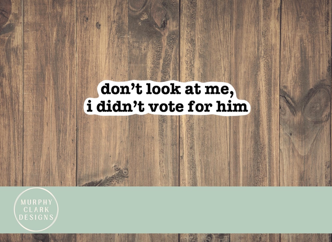 Don’t Look at Me I Didn’t Vote for Him Sticker, Mental Health, Booktok ...
